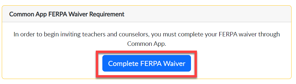 Complete the FERPA Waiver